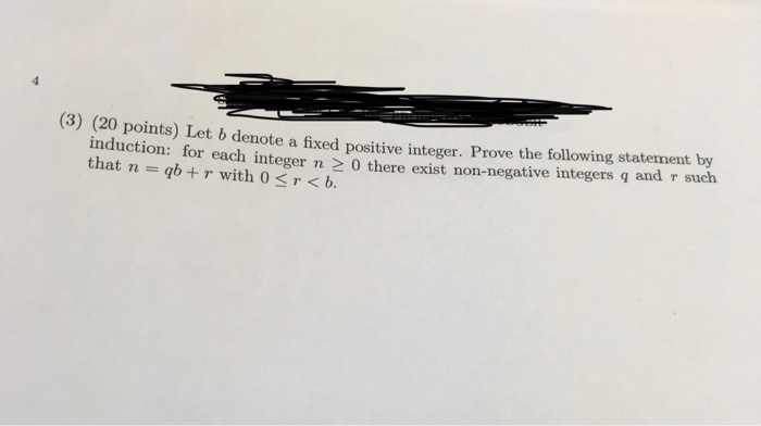 Solved (40 points) Let b denote a fixed positive integer. | Chegg.com