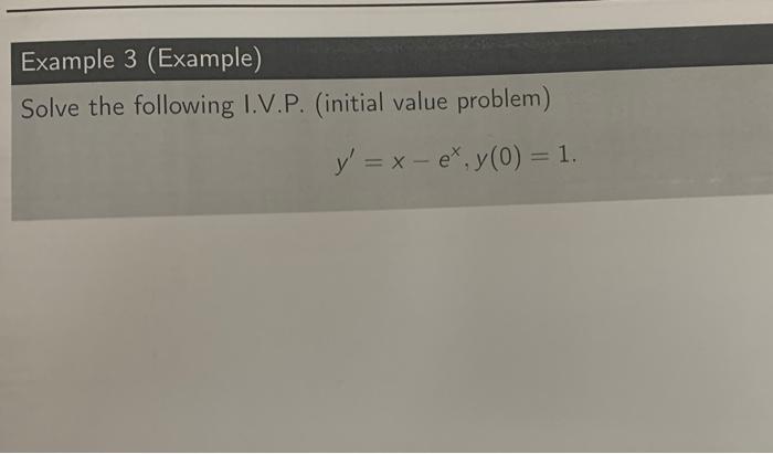 Solved Solve the following I.V.P. (initial value problem) | Chegg.com