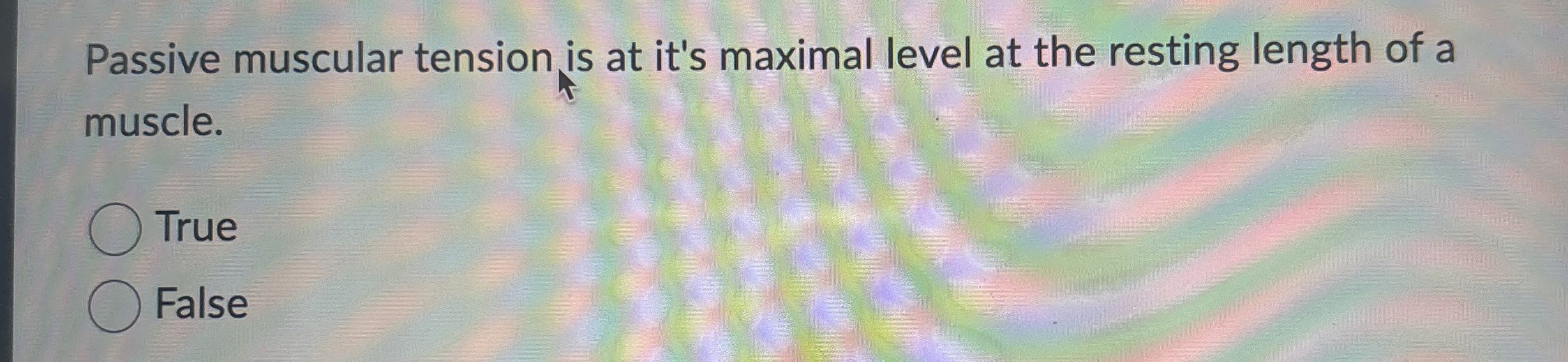 Solved Passive muscular tension is at it's maximal level at | Chegg.com