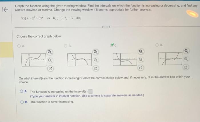 Solved Graph the function using the given viewing window. | Chegg.com Solved Graph the function using the given viewing window. | Chegg.com