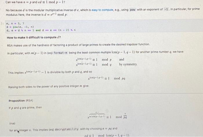 RSA Algorithm How to encrypt/decrypt? The encryption | Chegg.com