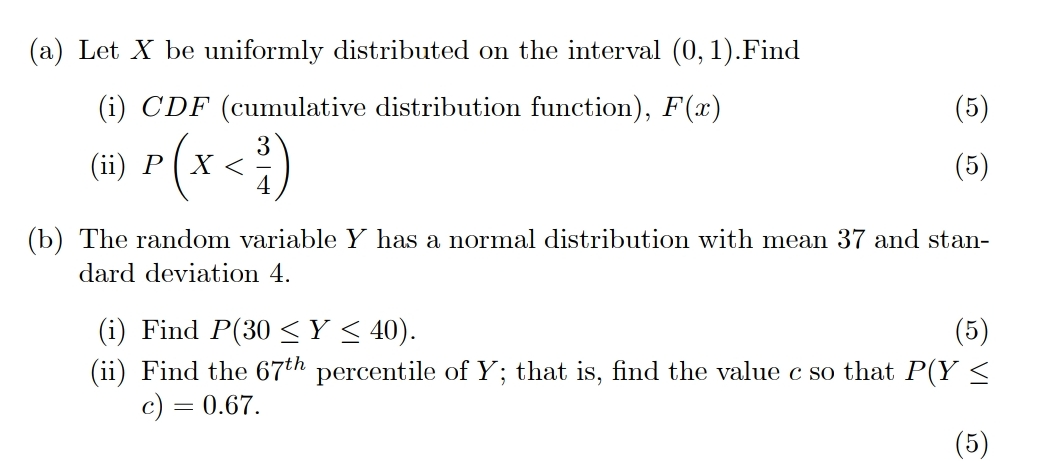 Solved (a) ﻿Let x ﻿be uniformly distributed on the interval | Chegg.com