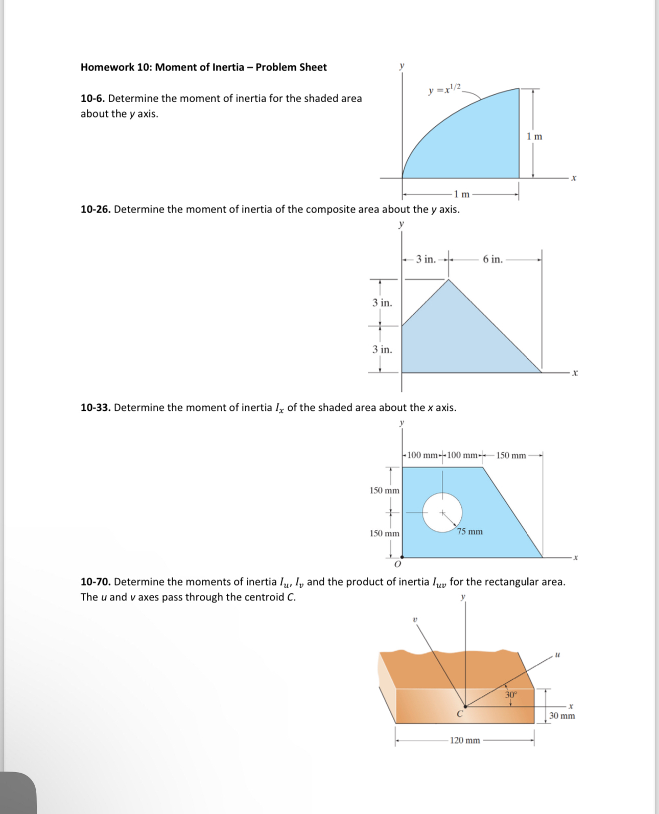 Solved Homework 10: Moment of Inertia - ﻿Problem Sheet10-6. | Chegg.com