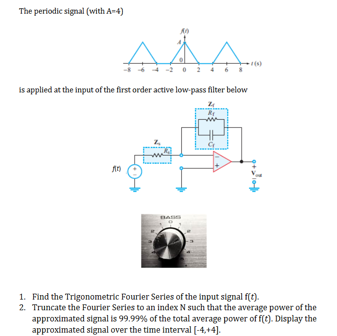 Solved 1.Find the Trigonometric Fourier Series of the input | Chegg.com