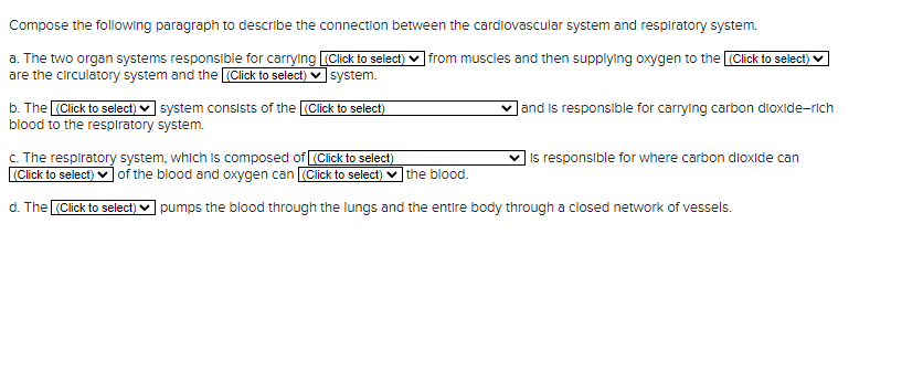 Solved Compose the following paragraph to describe the | Chegg.com