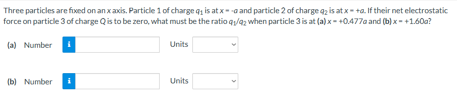 Solved Three particles are fixed on an x ﻿axis. Particle 1 | Chegg.com