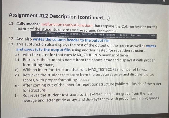 Solved Assignment \#12 Description Write the necessary | Chegg.com