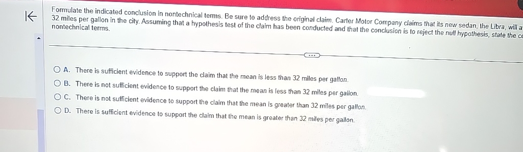 Formulate The Indicated Conclusion In Nontechnical