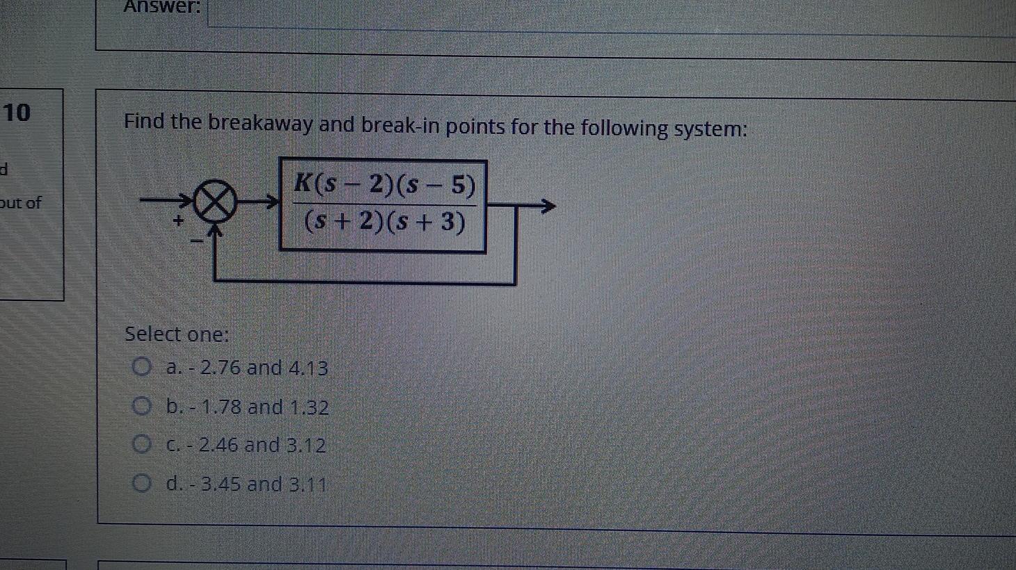 Solved Answer: 10 Find the breakaway and break-in points for | Chegg.com