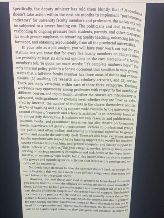 Solved Case MADNESS AT MOOSEHEAD U As a distinguished | Chegg.com