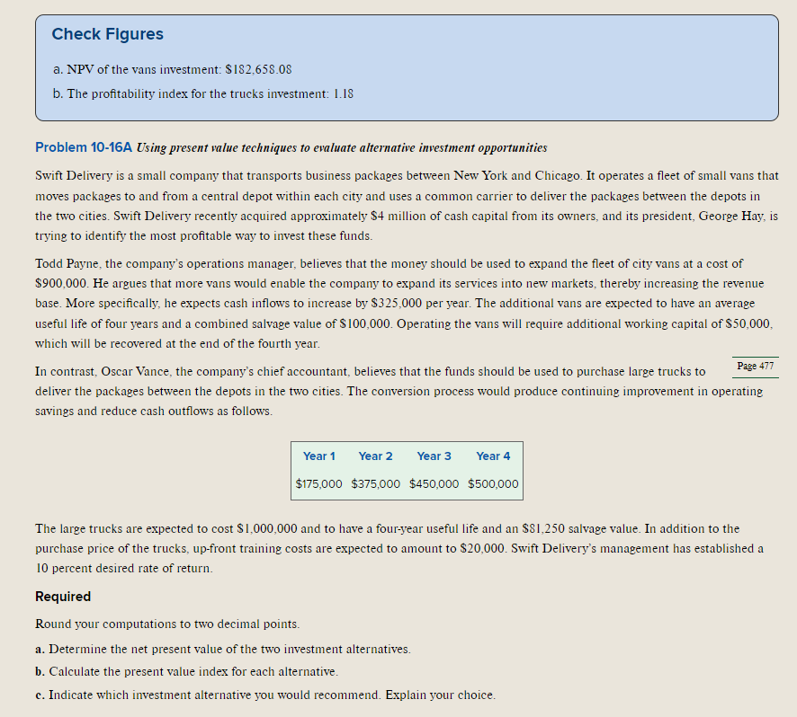 Solved Problem 10-16A Using present value techniques to | Chegg.com