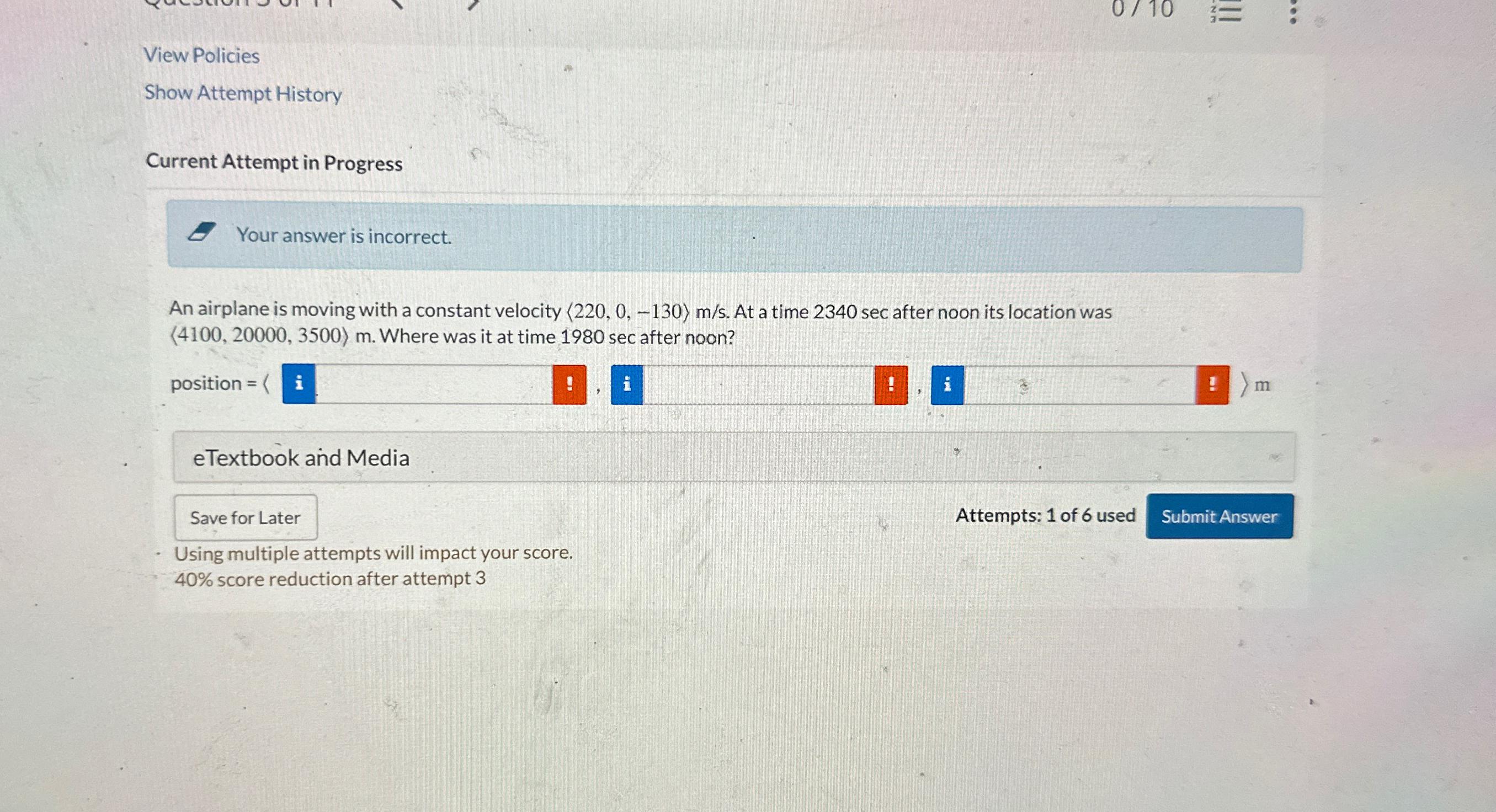 Solved View PoliciesShow Attempt HistoryCurrent Attempt in | Chegg.com