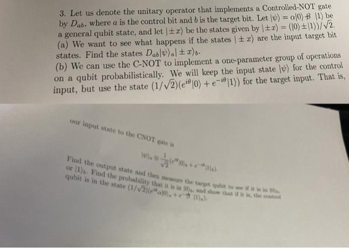 Solved 3. Let us denote the unitary operator that implements | Chegg.com