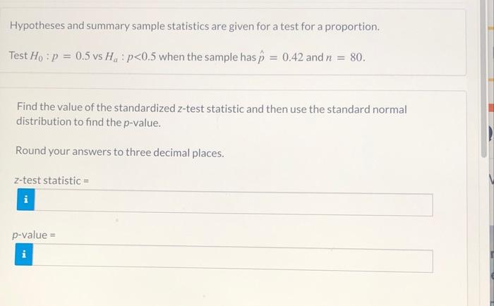 Solved Hypotheses and summary sample statistics are given | Chegg.com