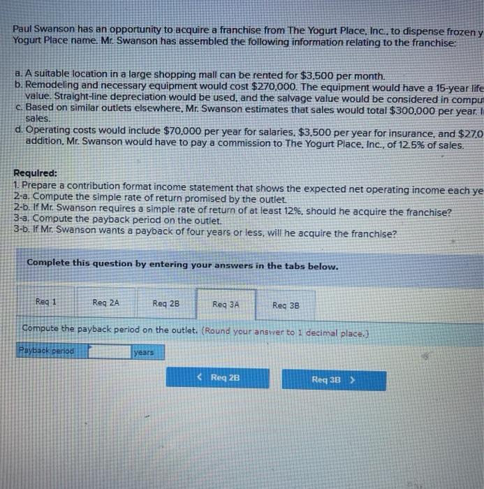 Solved Problem 14-19 (Static) Simple Rate of Return; Payback | Chegg.com