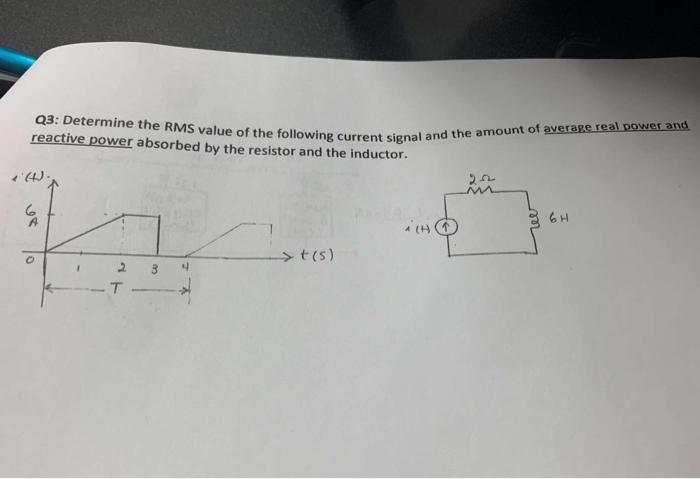 Solved Q3: Determine the RMS value of the following current | Chegg.com
