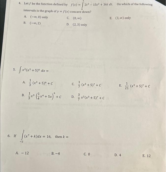 Solved 4. Let f be the function defined by | Chegg.com