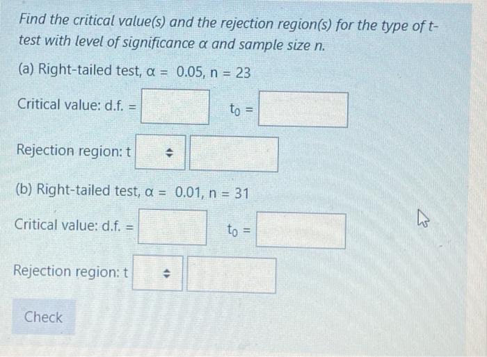Solved Find the critical value(s) and the rejection | Chegg.com