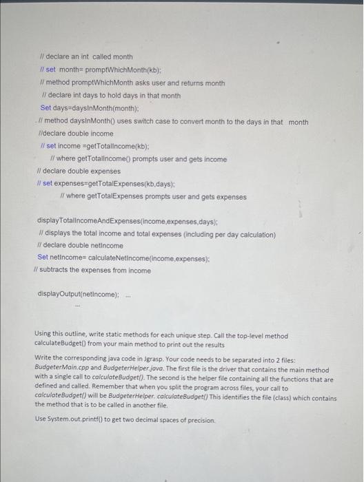 Solved CSC 15 Programming Assignment 4 Budgeter Program | Chegg.com