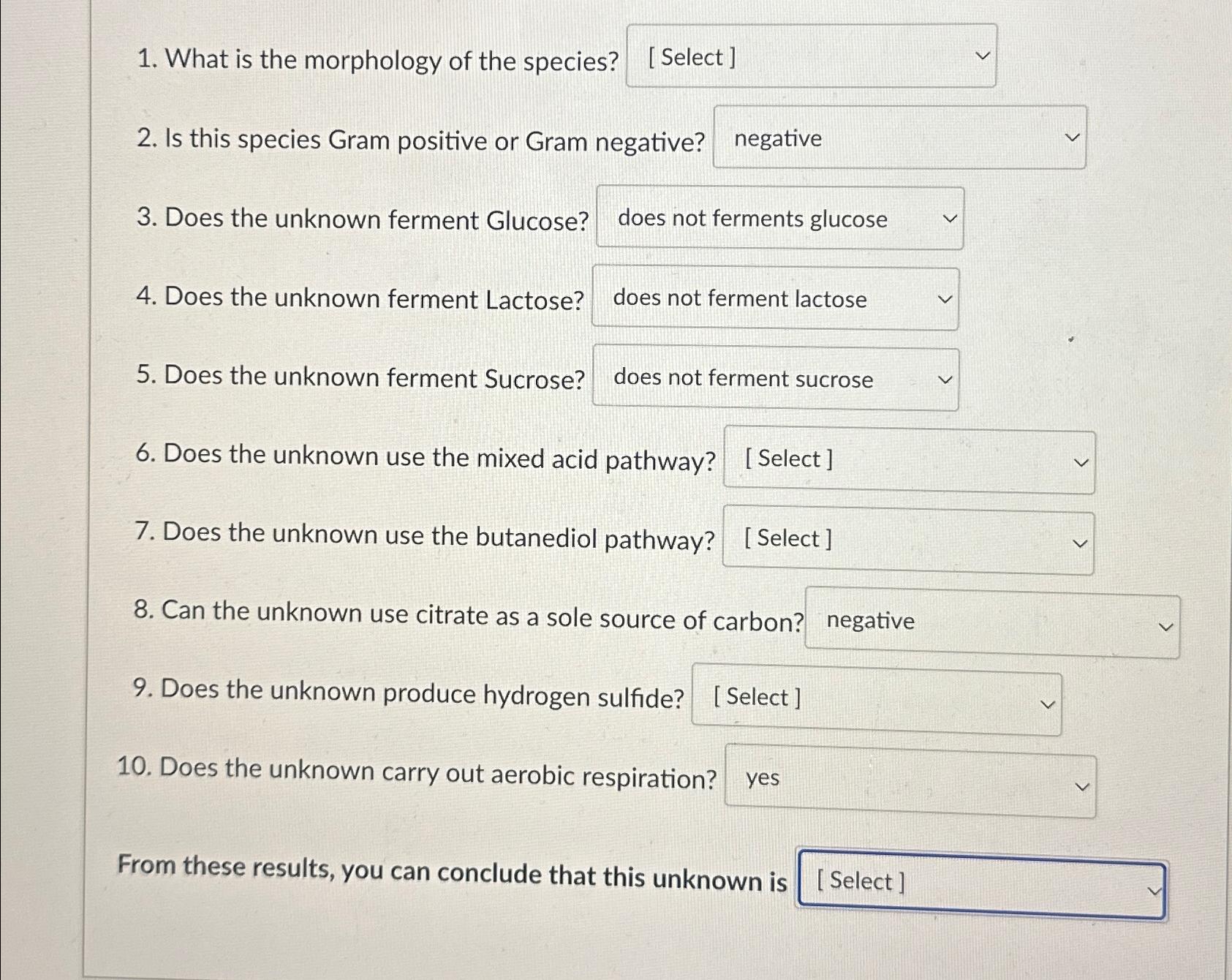 Solved What is the morphology of the species?Is this species | Chegg.com