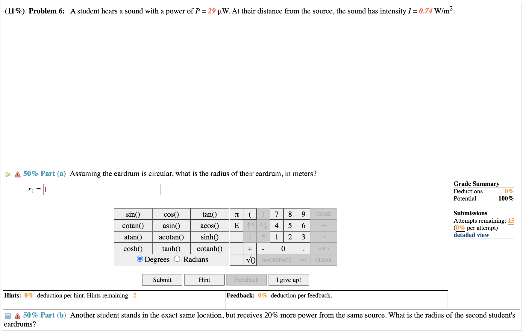 Solved Homework 9, Problem 6Please answer all parts | Chegg.com Solved Homework 9, Problem 6Please answer all parts | Chegg.com
