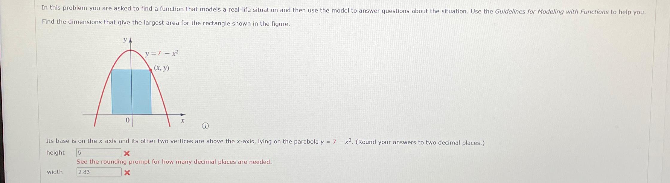 Solved Find the dimensions that give the largest area for | Chegg.com