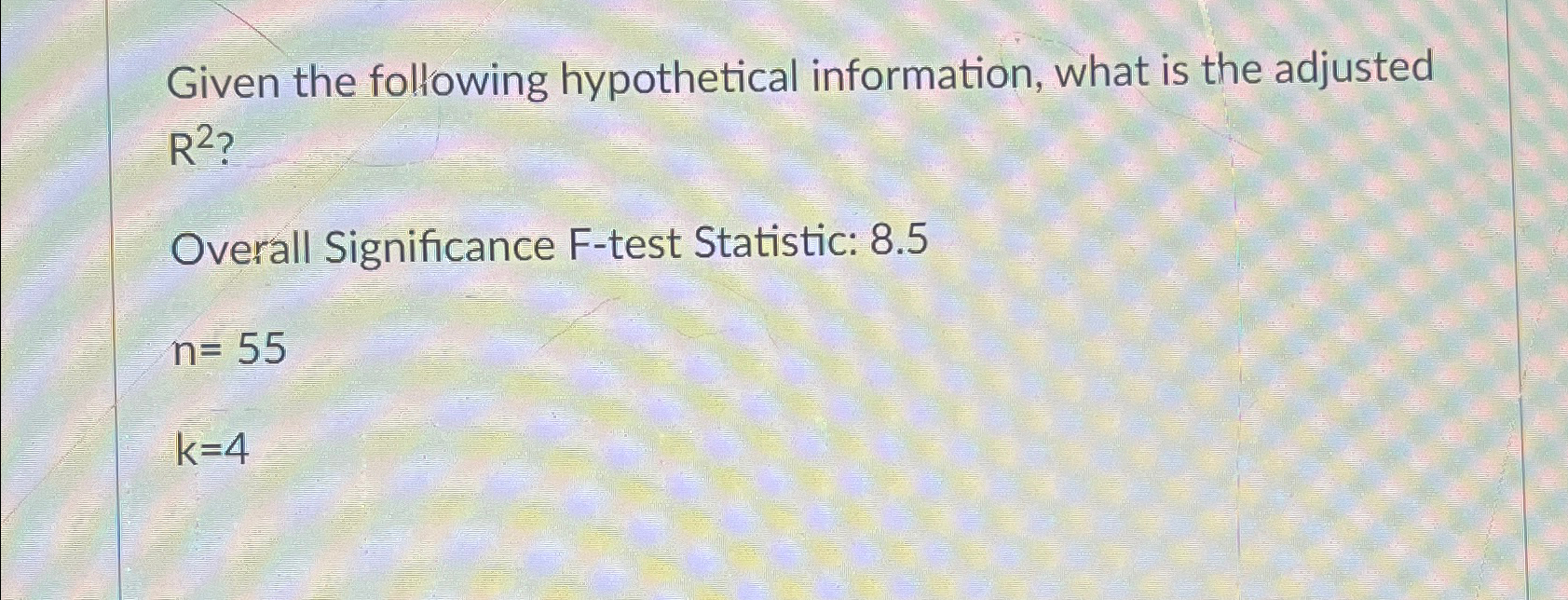 Solved Given the following hypothetical information, what is | Chegg.com