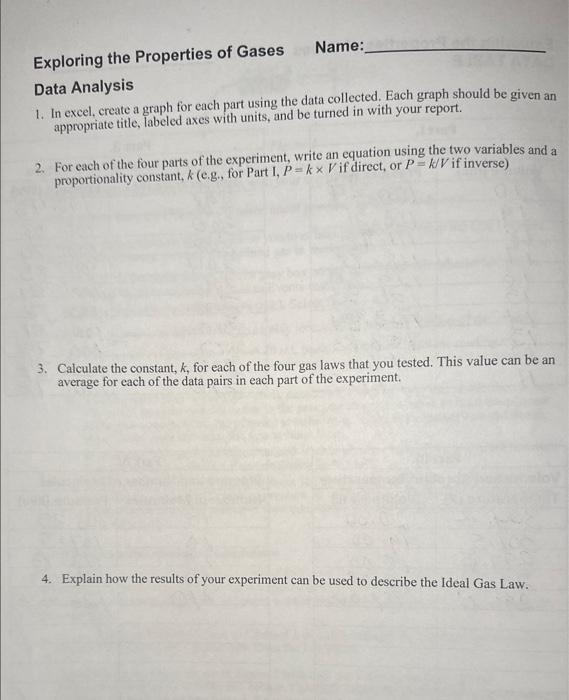 Solved Exploring the Properties of Gases Name: DATA | Chegg.com