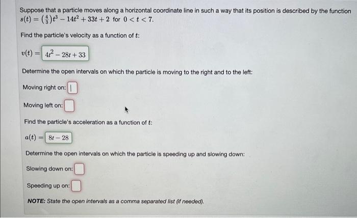 Solved Suppose that a particle moves along a horizontal | Chegg.com