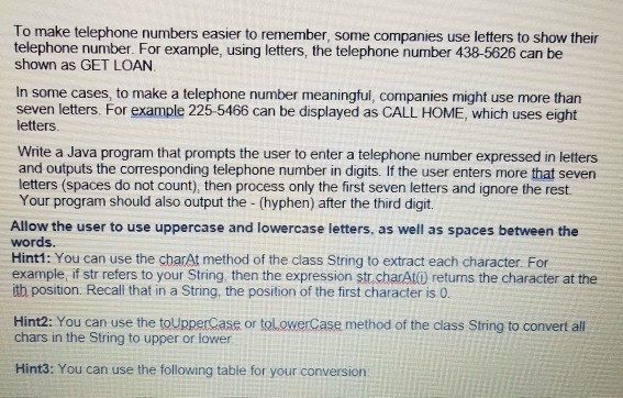 Solved To make telephone numbers easier to remember, some | Chegg.com