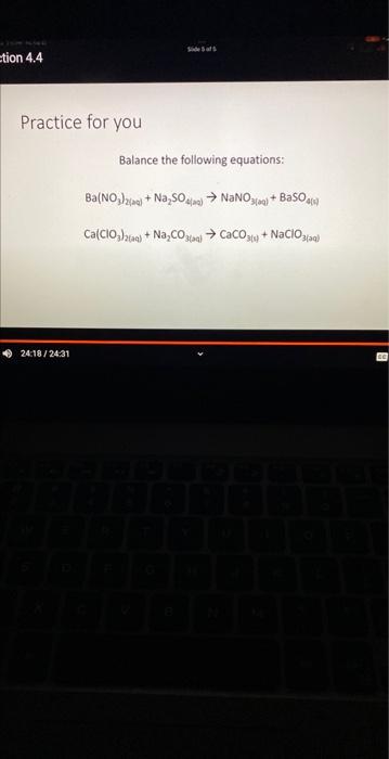 Solved Practice for you Balance the following equations: | Chegg.com