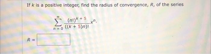 Solved If k is a positive integer, find the radius of | Chegg.com