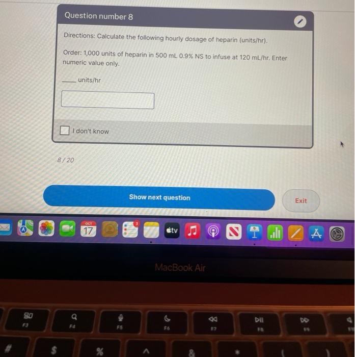 Directions: Calculate the dosages as indicated. A | Chegg.com