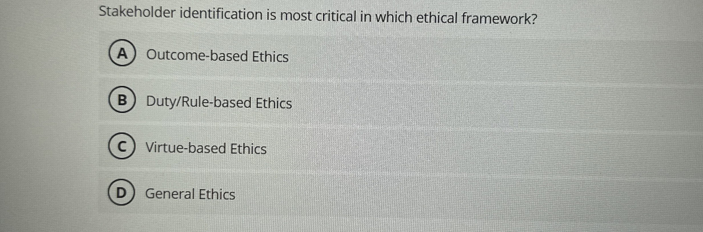 Solved Stakeholder identification is most critical in which | Chegg.com
