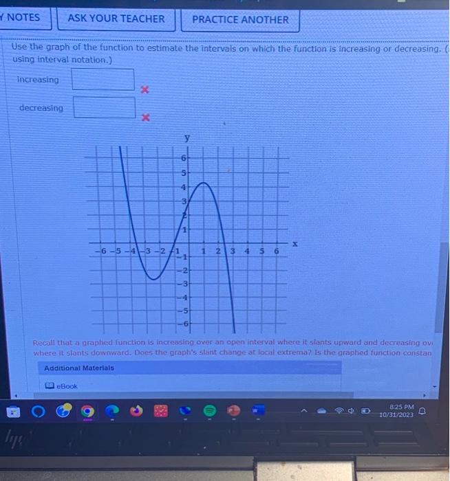 Solved Use the graph of the function to estimate the | Chegg.com