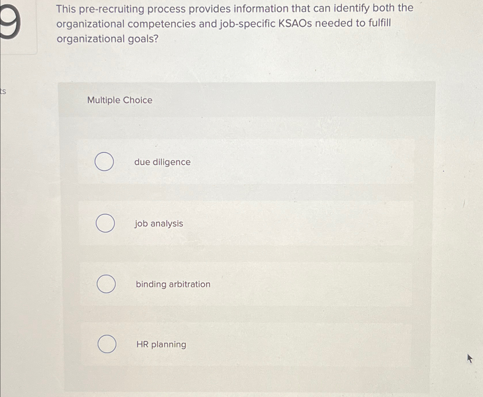 Solved This pre-recruiting process provides information that | Chegg.com