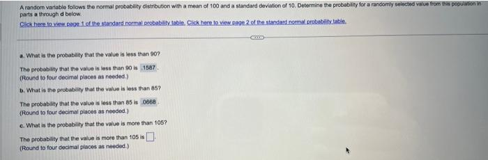 Solved A random variable follows the normal probability | Chegg.com