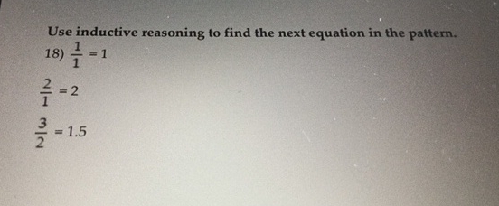 Solved Use inductive reasoning to find the next equation in | Chegg.com
