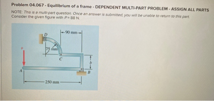 Solved Problem 04.067 - Equilibrium of a frame . DEPENDENT | Chegg.com