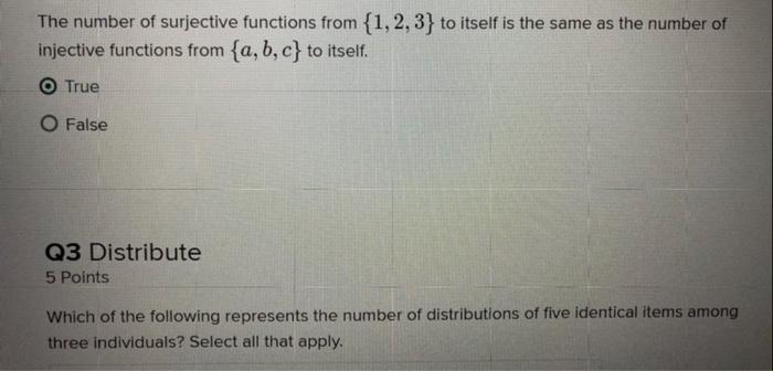 Solved The number of surjective functions from {1,2,3} to | Chegg.com