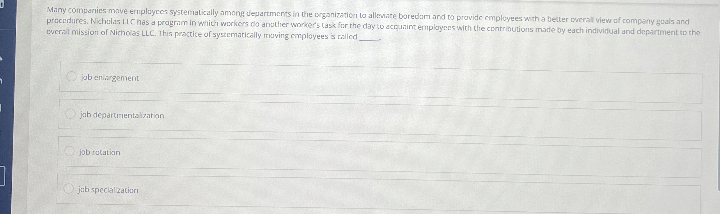 Solved Many companies move employees systematically among | Chegg.com
