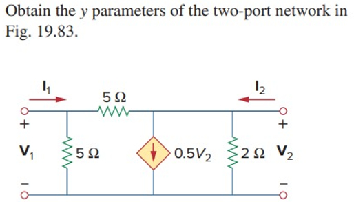 Solved Obtain the y ﻿parameters of the two-port network | Chegg.com