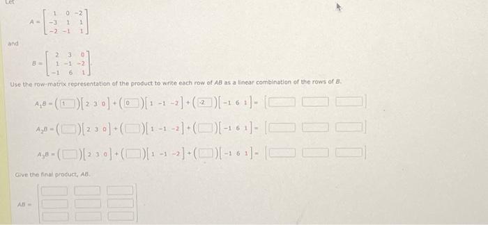 Solved A=⎣⎡1−3−201−1−211⎦⎤ and θ=⎣⎡21−13−160−21⎦⎤ Use the | Chegg.com