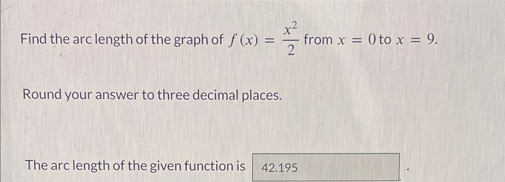 Solved Find the arc length of the graph of f(x)=x22 ﻿from | Chegg.com