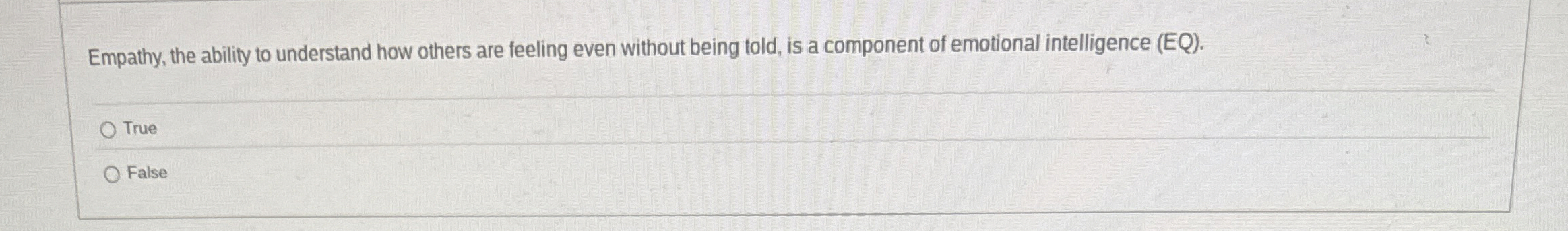 Solved Empathy, the ability to understand how others are | Chegg.com