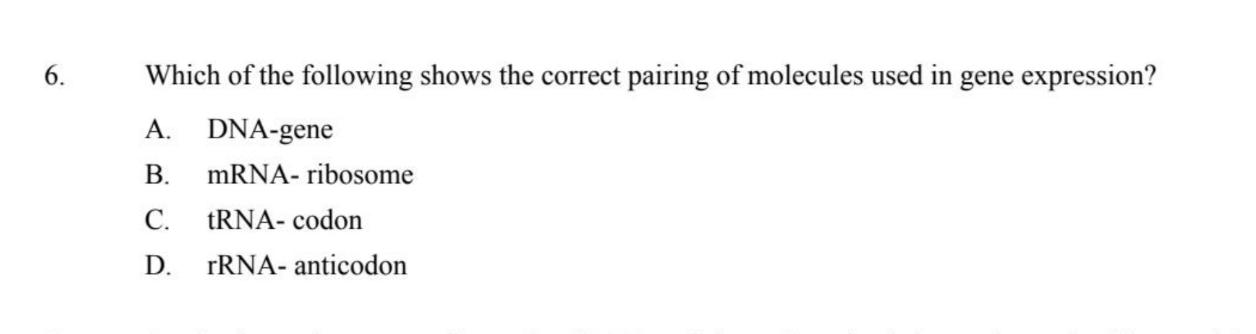 Solved Which of the following shows the correct pairing of | Chegg.com
