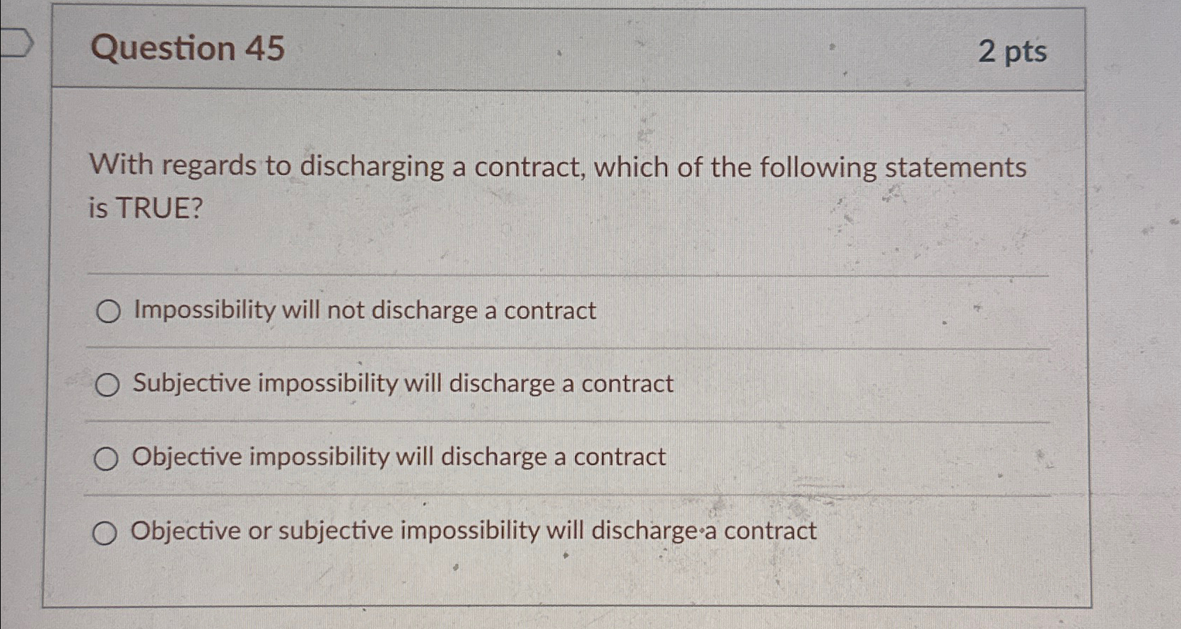 Solved Question 452 ﻿ptsWith regards to discharging a | Chegg.com