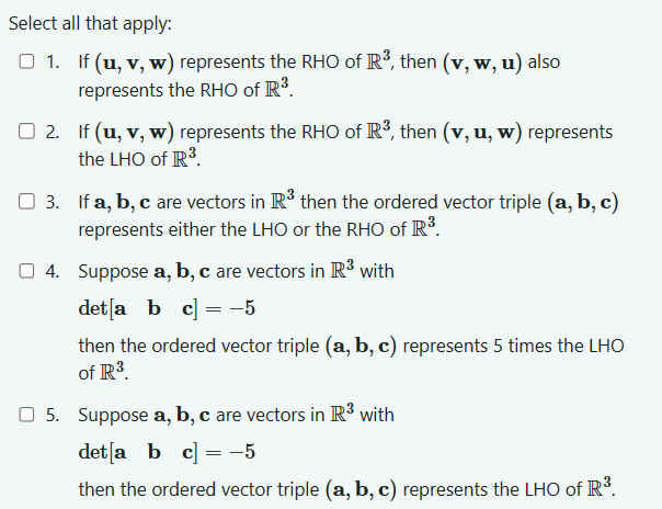 Solved Below, RHO stands for Right Hand Orientation (the | Chegg.com