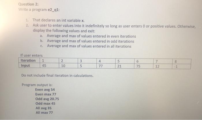 Solved Question 2: Write a program e2_91: 1. That declares | Chegg.com