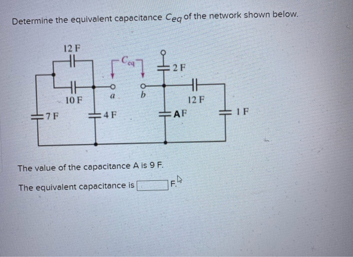 Solved Determine the equivalent capacitance Ceg of the | Chegg.com